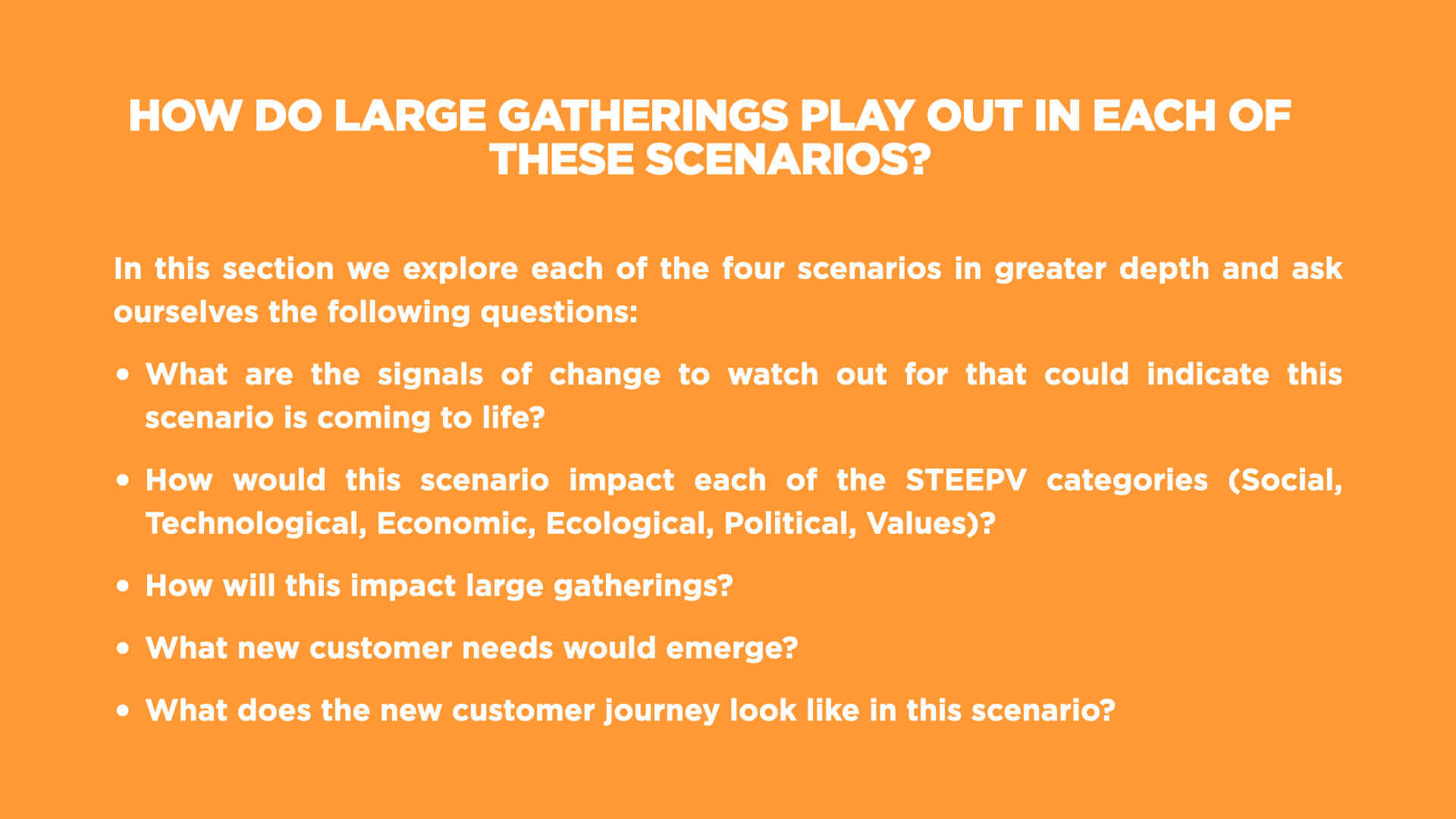 Using Strategic Foresight to Understand the Future of Large Gatherings ...
